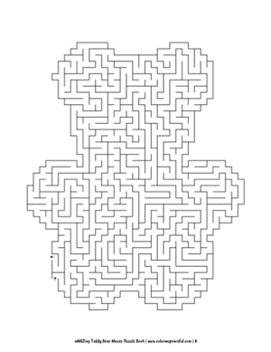 aMAZing Teddy Bear Mazes Puzzle Book – Volume 1 – Color Me Peaceful